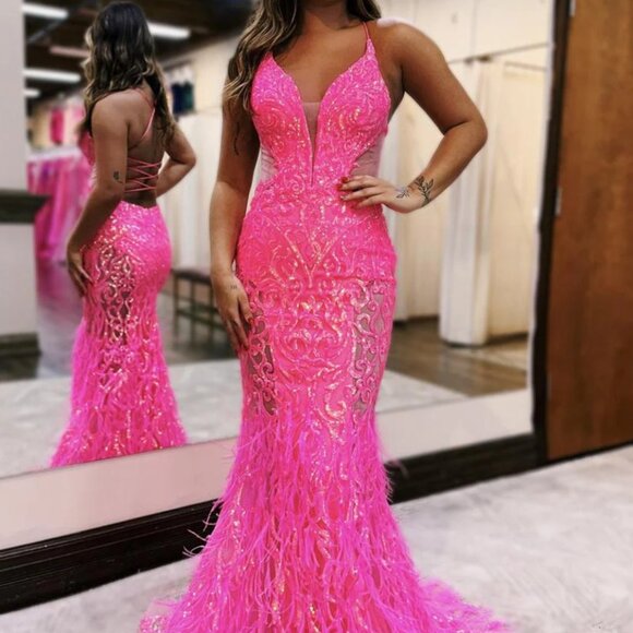 Dresses | Hot Pink Mermaid Prom Dress | Poshmark